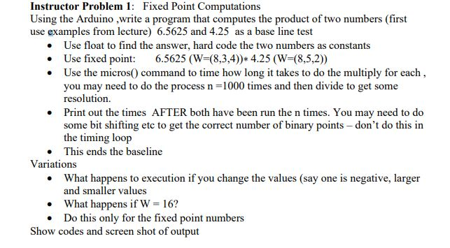 Instructor Problem 1: Fixed Point Computations Using | Chegg.com