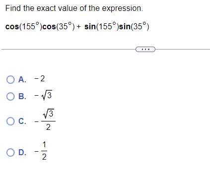 Solved Find the exact value of the expression. | Chegg.com
