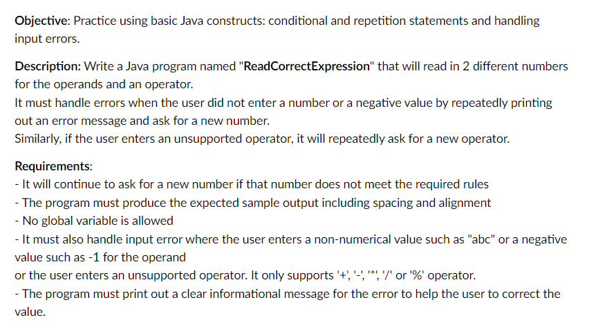 Solved Objective Practice Using Basic Java Constructs 7208