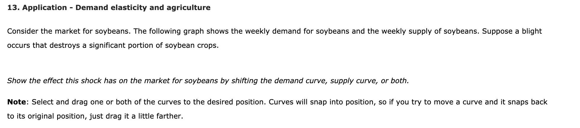 Solved 13. Application - Demand elasticity and agriculture | Chegg.com