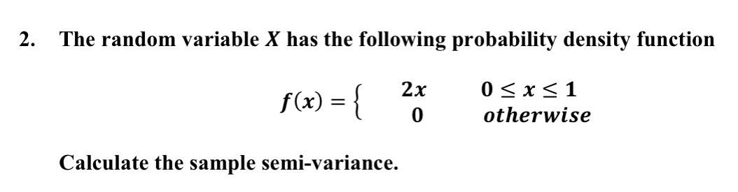 Solved The random variable X has the following probability | Chegg.com