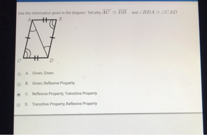Reflexive Property Of Equality Diagram