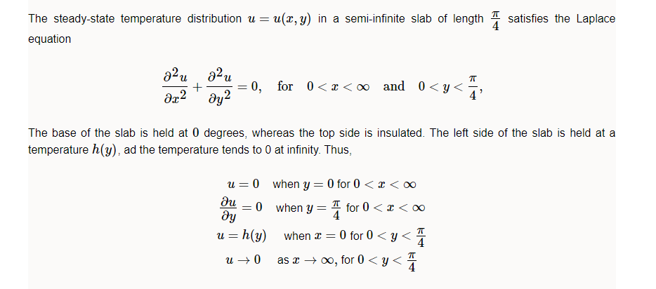 Solved = satisfies the Laplace The steady-state temperature | Chegg.com