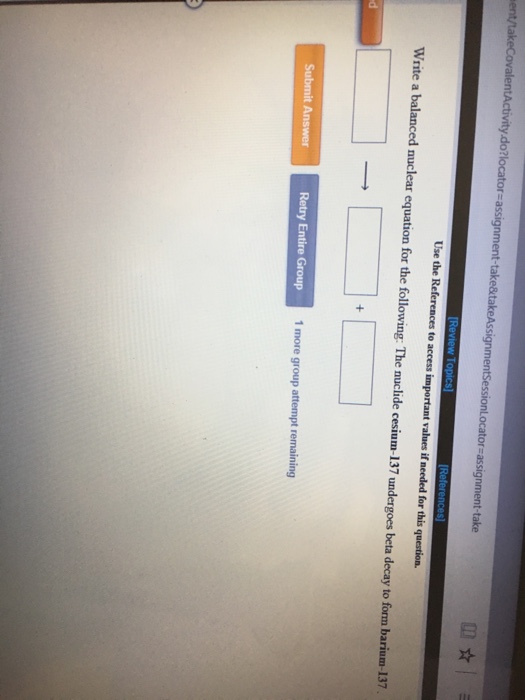 Solved Write a balanced nuclear equation for the following: | Chegg.com