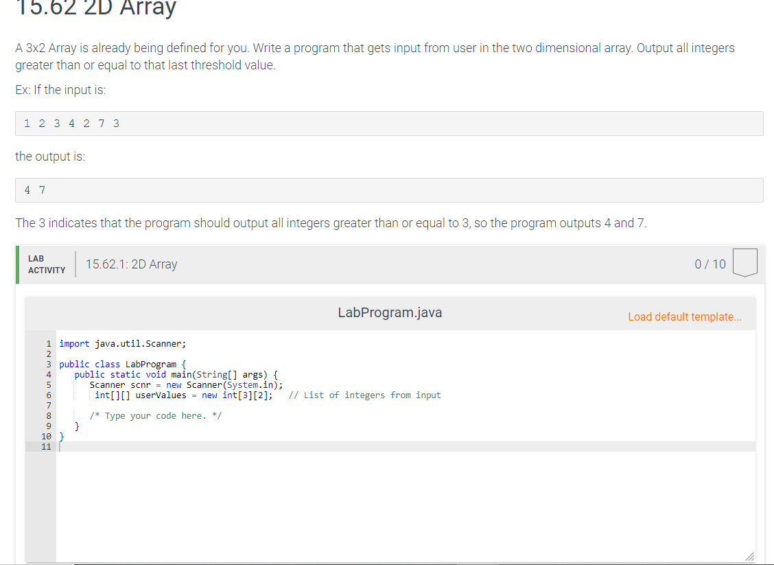 Solved "15.62 21 Array A 3x2 Array is already being defined | Chegg.com