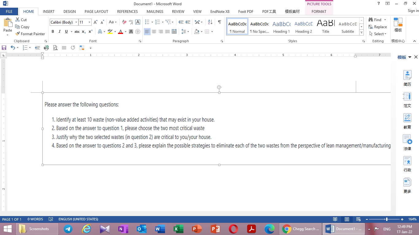 Solved WT ] Document1 - Microsoft Word PICTURE TOOLS ?同 - | Chegg.com