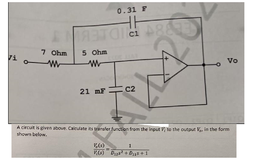Solved Question:Find the value of D12, D11 and rise time, | Chegg.com