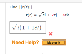 Solved Find ∥r(t)∥. r(t)=ti+2tj−4tk | Chegg.com