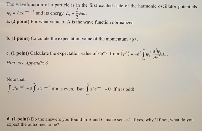Solved The wavefunction of a particle is in the first | Chegg.com