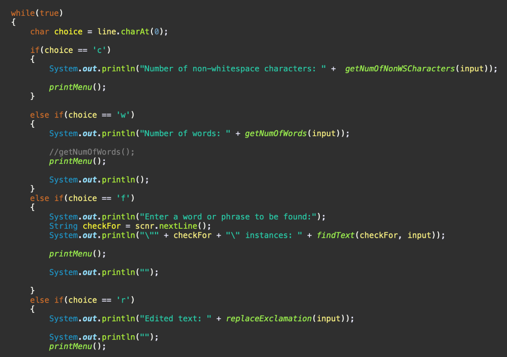 public static void printMenu( | Chegg.com