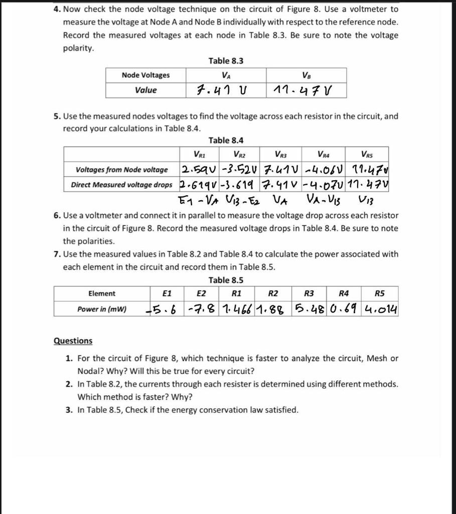 Solved Experiment 8: Mesh and Nodal Analysis Objective The | Chegg.com