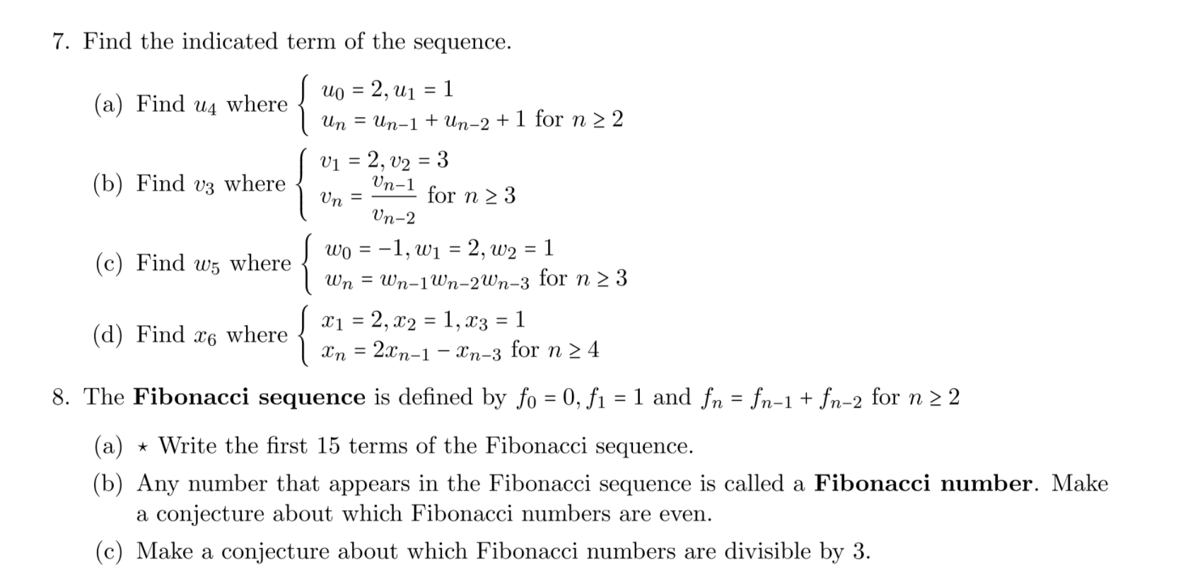 Solved 7. Find the indicated term of the sequence. (a) Find | Chegg.com