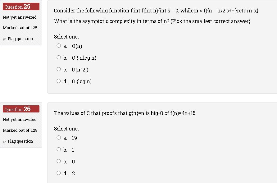 Solved Question 25 Consider The Following Function Fint 