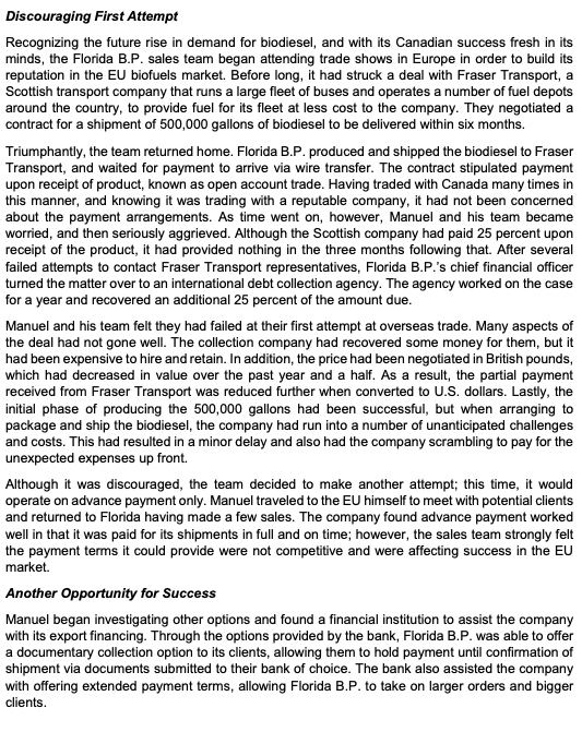 Florida B.P.: Reducing Global Greenhouse Gas | Chegg.com