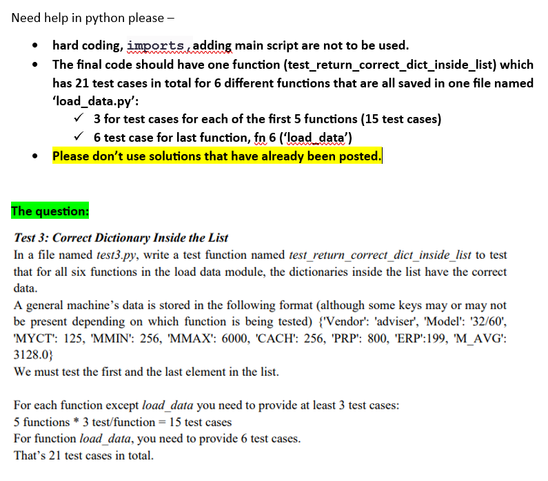 Solved Need Help In Python Please Hard Coding Imports