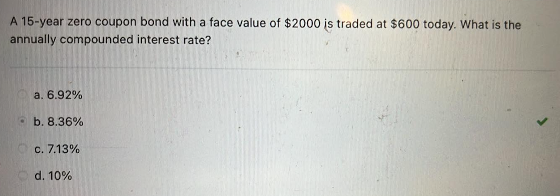 Solved 1°) The correct answer is 8.36%. Could you please | Chegg.com