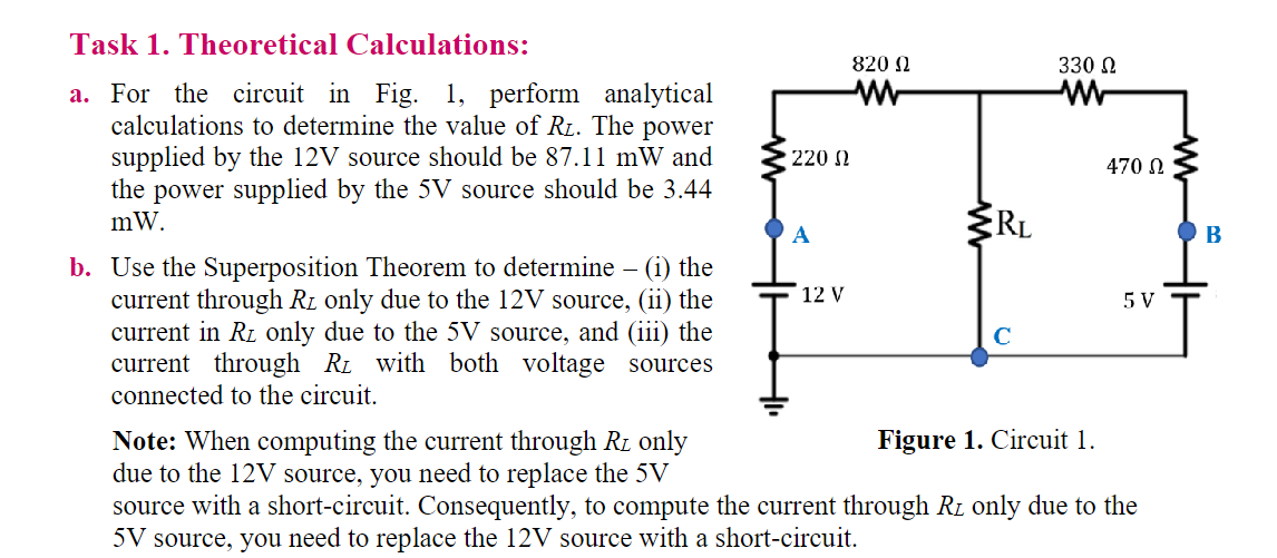 Solved Task 1. Theoretical Calculations: a. For the circuit | Chegg.com Solved Task 1. Theoretical Calculations: a. For the circuit | Chegg.com