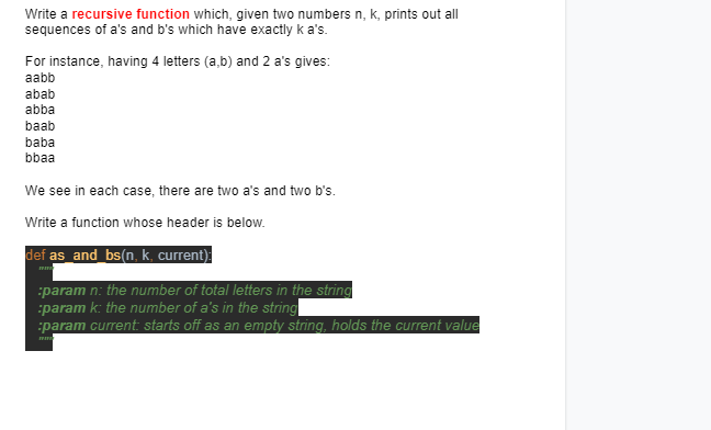 Solved Write a recursive function which, given two numbers | Chegg.com