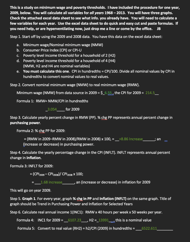 This is a study on minimum wage and poverty | Chegg.com