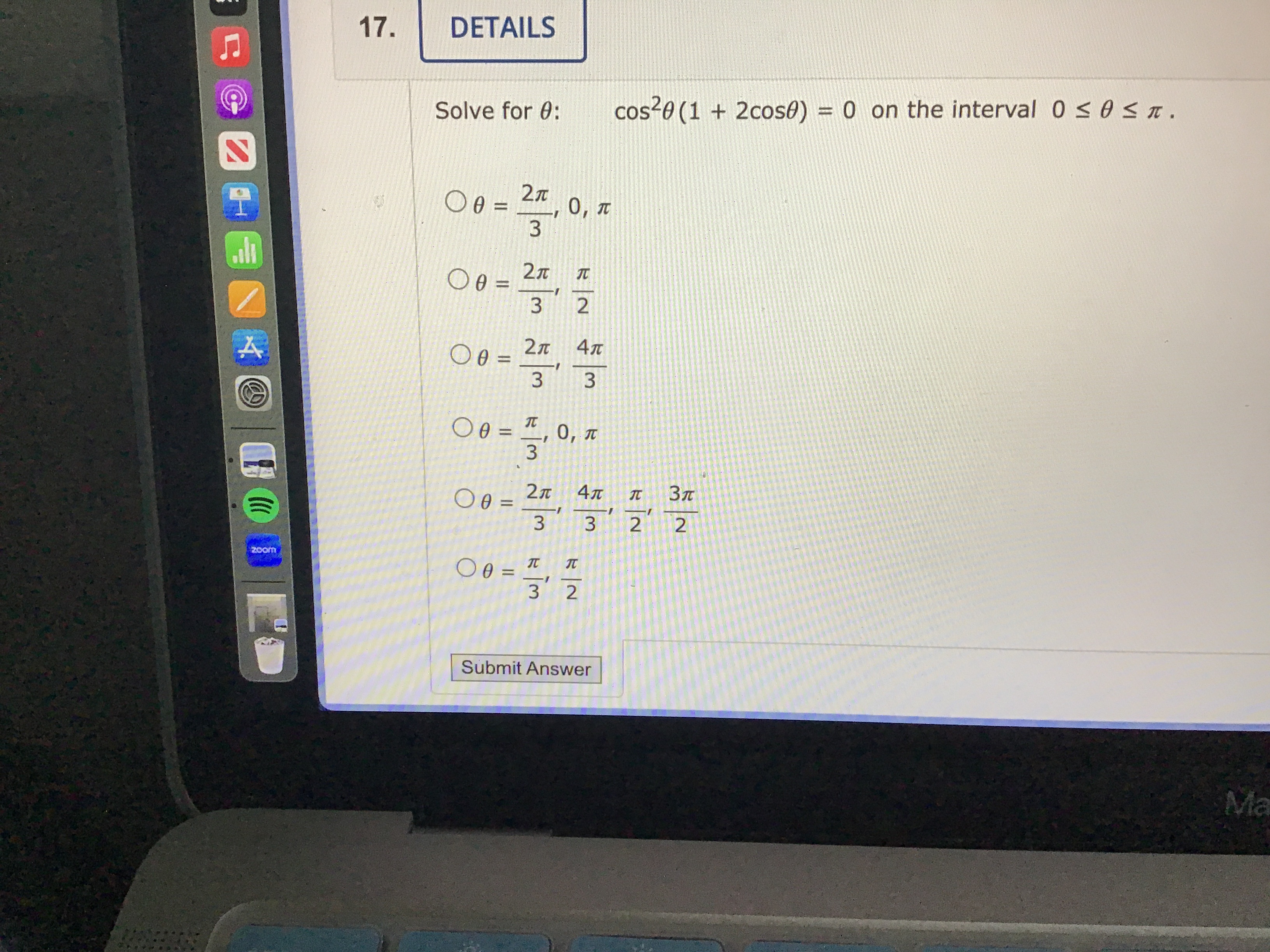 Solved Solve for \\( \\theta: \\quad \\cos ^{2} \\theta(1+2 | Chegg.com