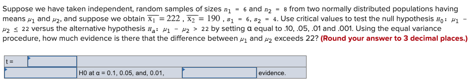Solved Suppose we have taken independent, random samples of | Chegg.com