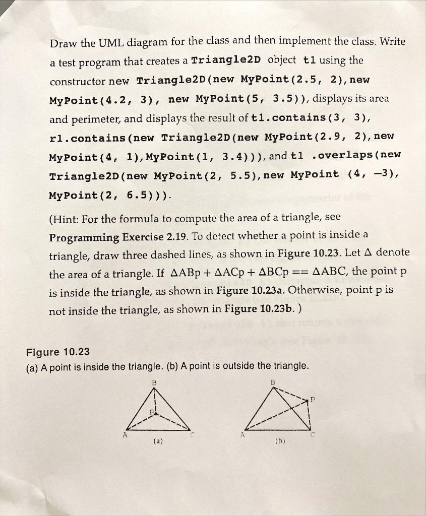 Solved Draw the UML diagram for the class and then implement | Chegg.com