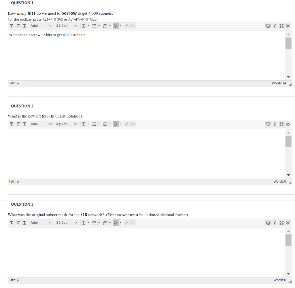 Solved Using the classless IP address, 92.122.88.12 /10, | Chegg.com