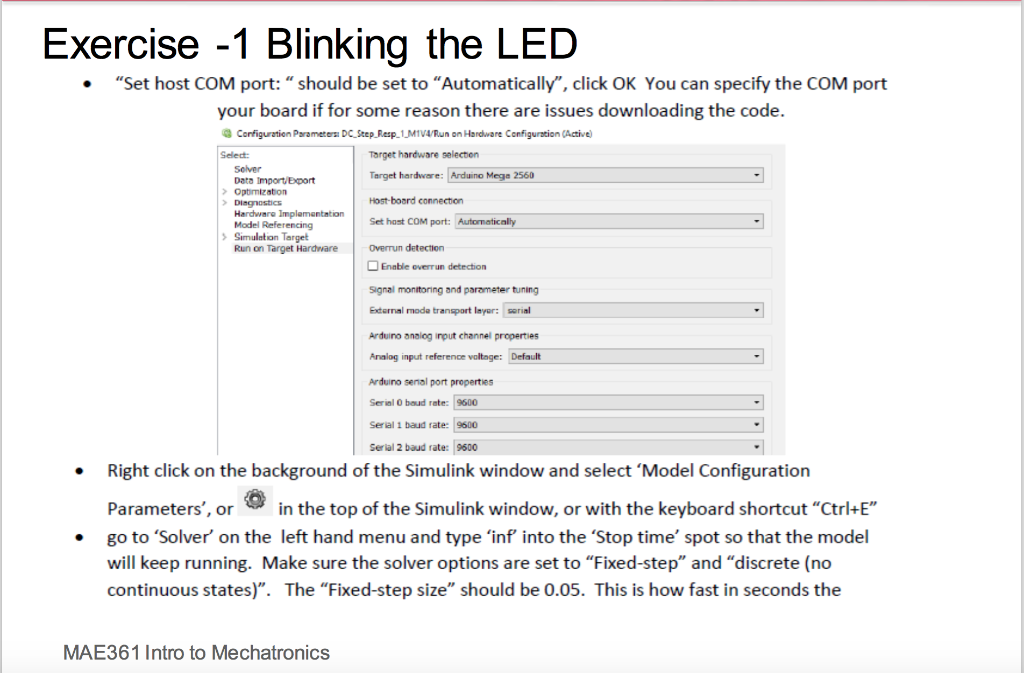 Exercise -1 Blinking the LED Arduino Mega 2560 | Chegg.com