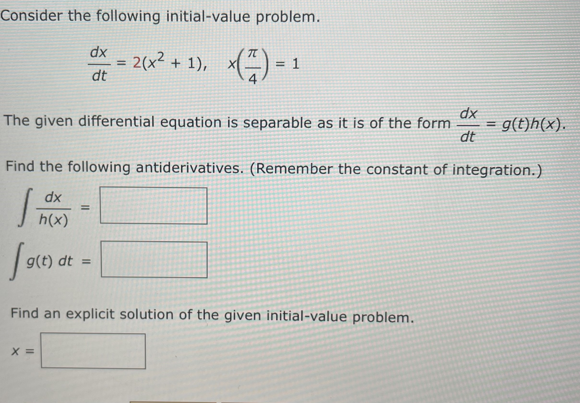 Solved Consider the following initial-value | Chegg.com