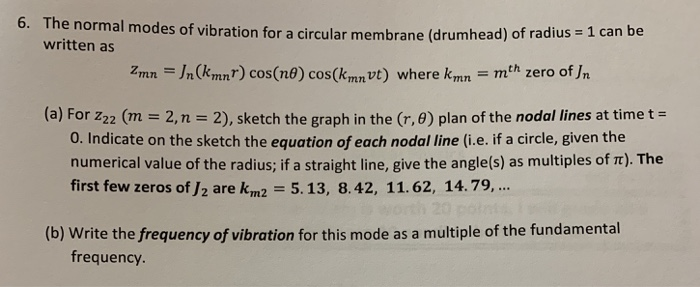 6. The normal modes of vibration for a written as | Chegg.com