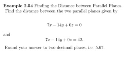 Solved Example 2.54 Finding the Distance between Parallel | Chegg.com