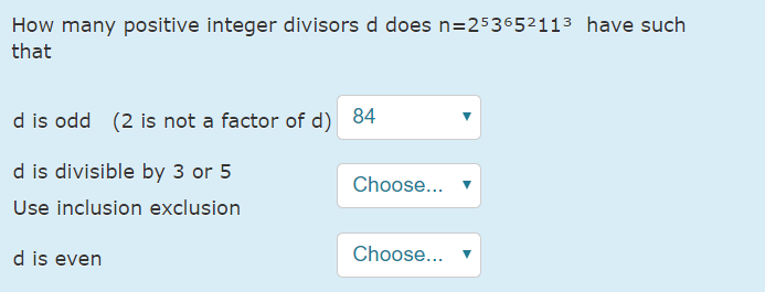 Solved How many positive integer divisors d does n=253652113 | Chegg.com