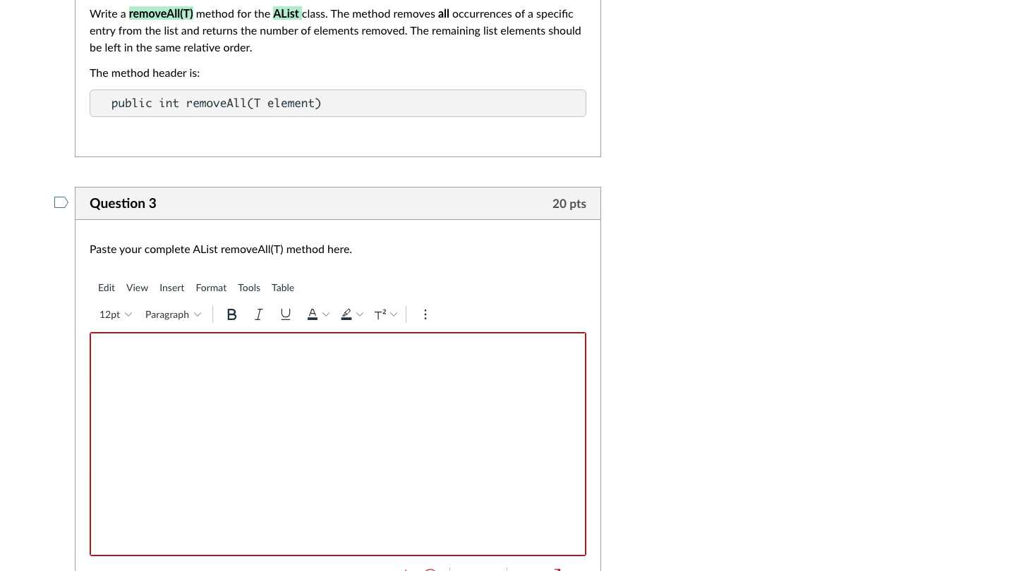Solved Import Java Util Public Class Alist
