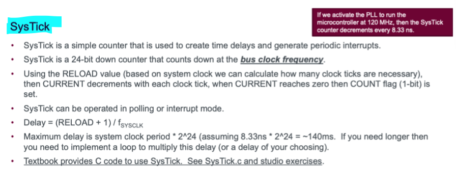 Solved Systick is a 24-bit counter. Assuming SysTick is | Chegg.com
