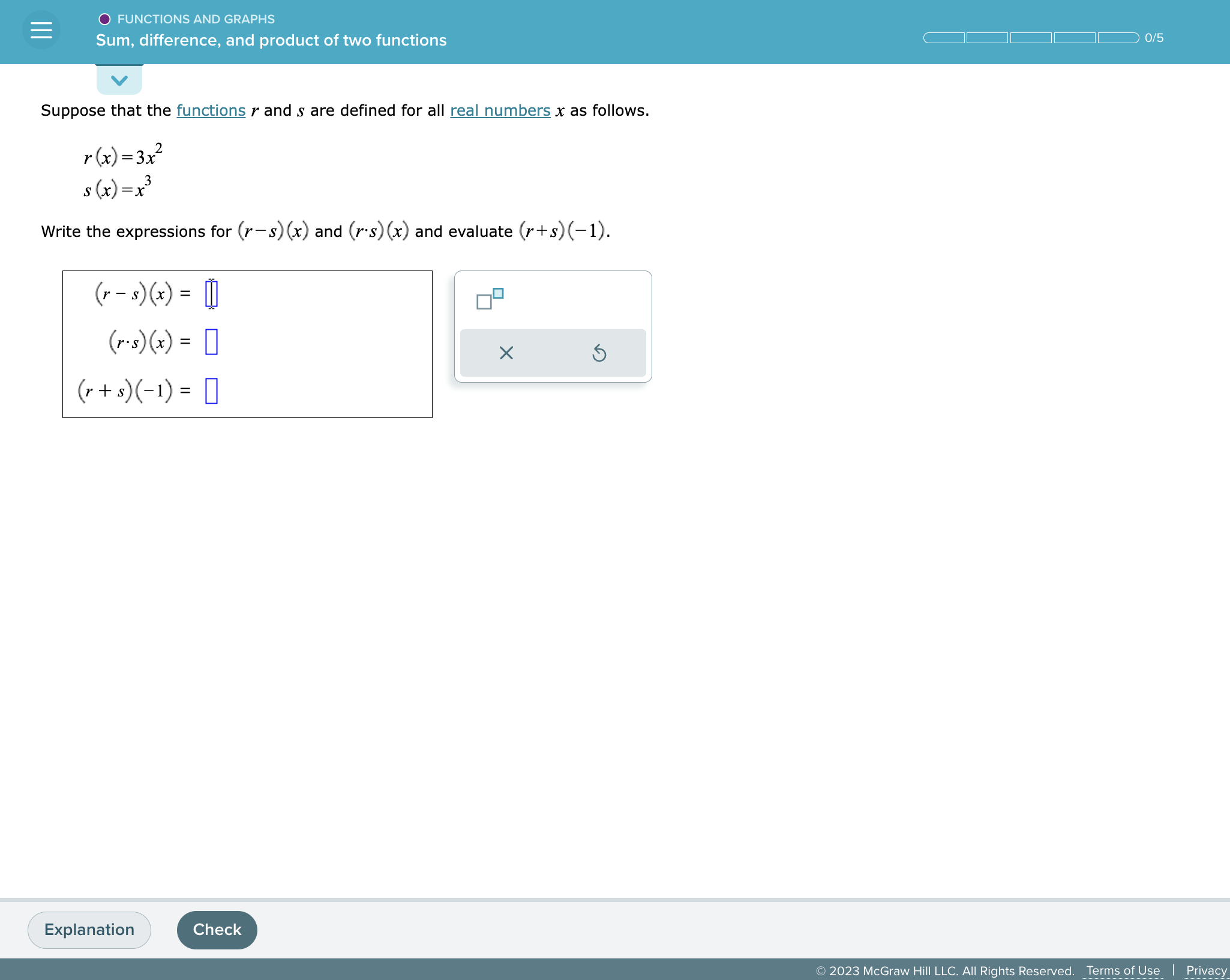 Solved Suppose that the functions r and s are defined for | Chegg.com
