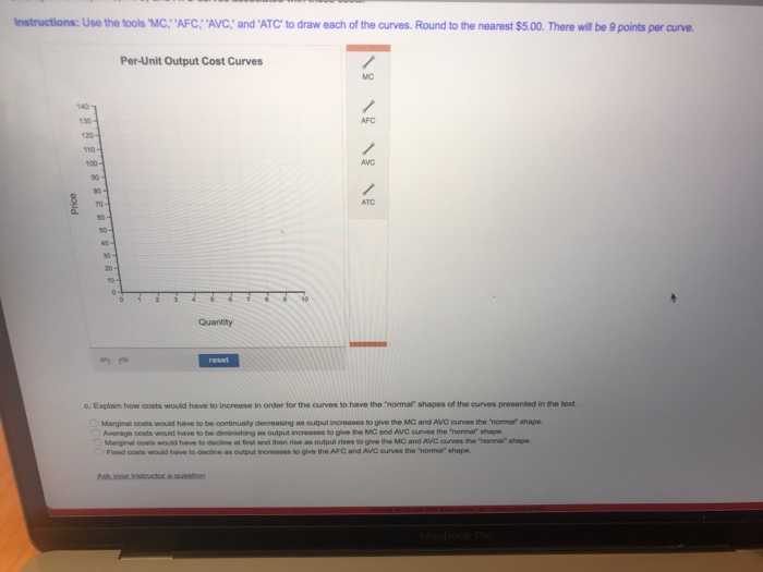 Solved a. Show VC, TC, MC, AFC, and ATC in a table. AVC (3) | Chegg.com Solved a. Show VC, TC, MC, AFC, and ATC in a table. AVC (3) | Chegg.com
