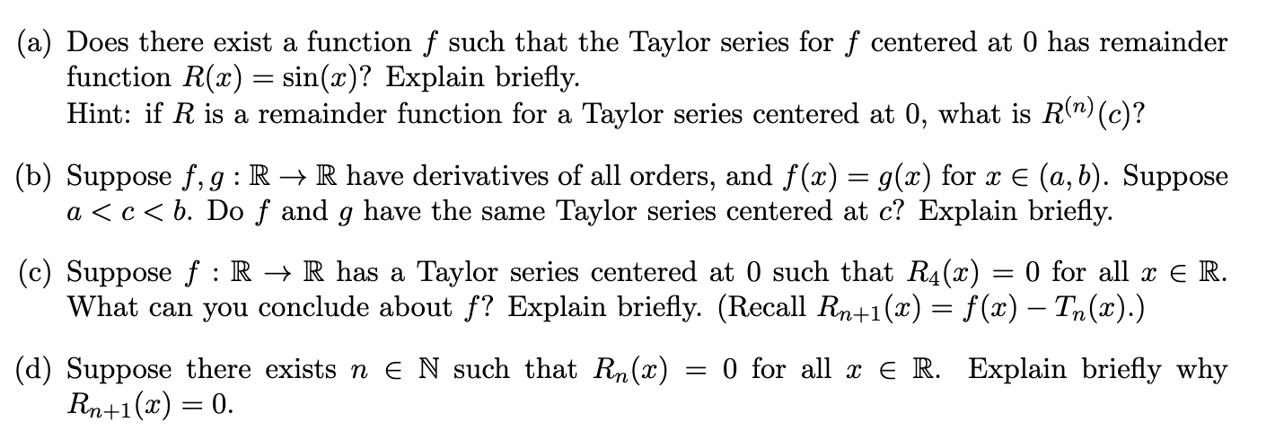 Solved (a) Does there exist a function f such that the | Chegg.com
