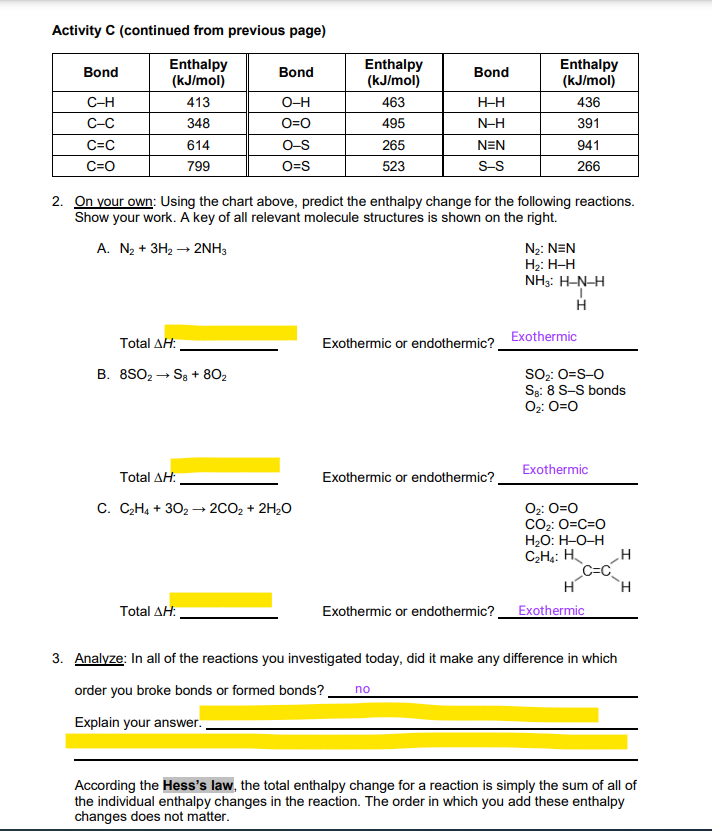 Solved Activity C (continued from previous page) 2. On vour | Chegg.com
