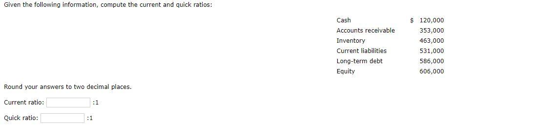 Solved Given the following information, compute the current | Chegg.com