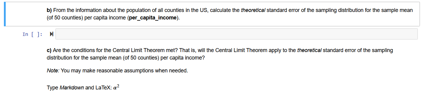 Solved Case Study 5: Central Limit Theorem [10 points] | Chegg.com