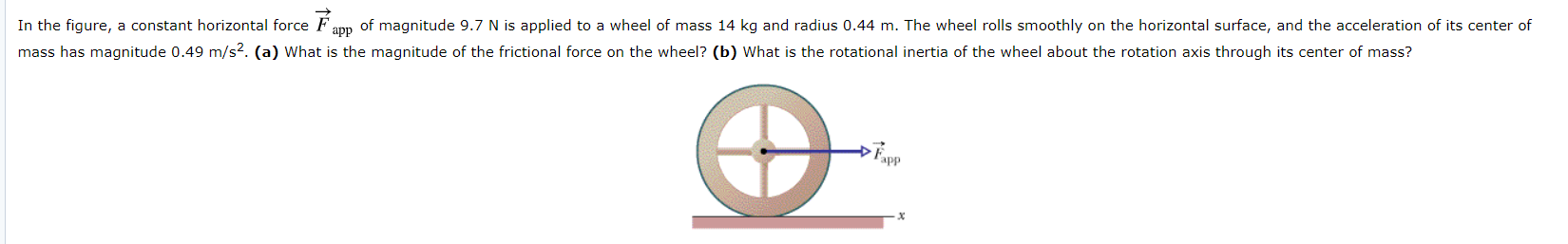 Solved In the figure, a constant horizontal force F app of | Chegg.com