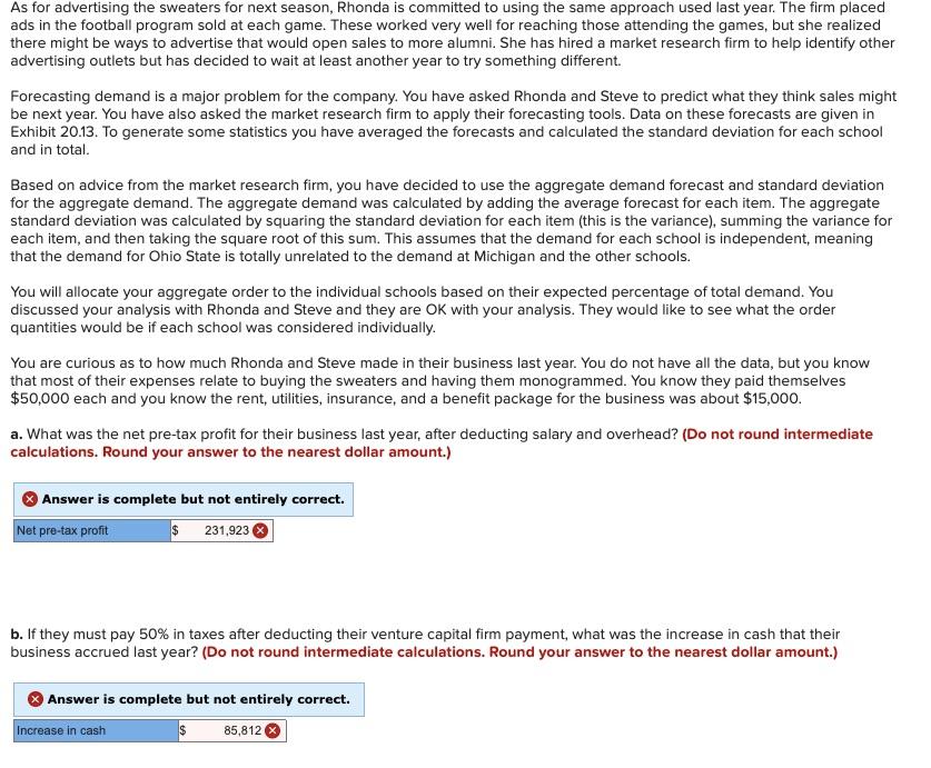 Solved Analytics Exercise 20-1 (Algo) Big10Sweaters.com is a | Chegg.com