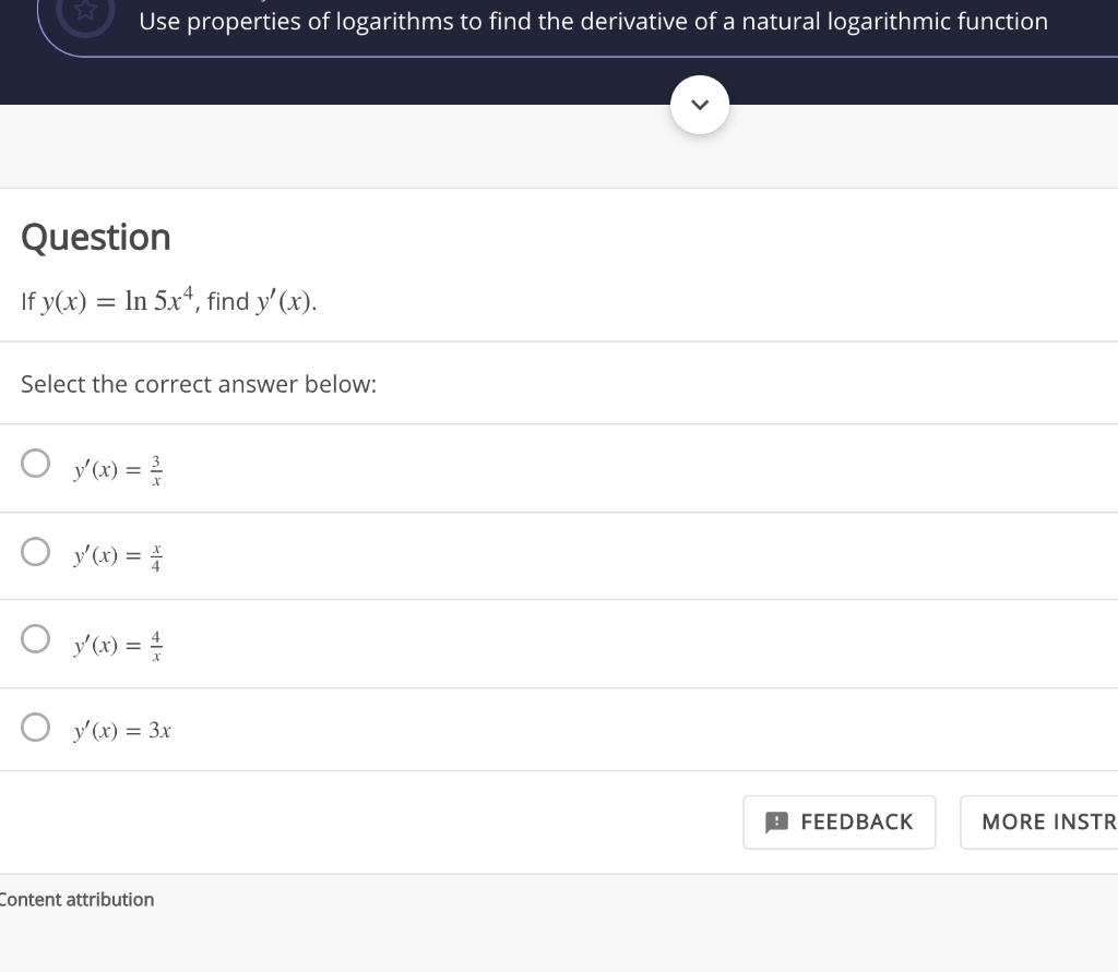Solved Use properties of logarithms to find the derivative | Chegg.com