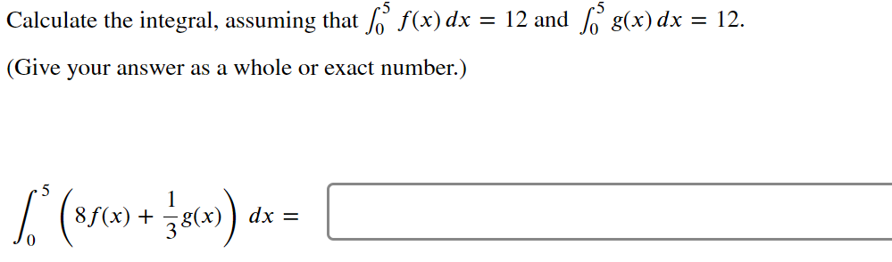 Solved Calculate the integral, assuming that ∫05f(x)dx=12 | Chegg.com