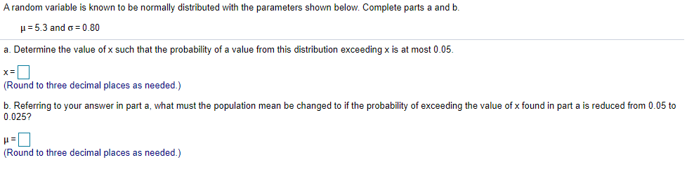 Solved A random variable is known to be normally distributed | Chegg.com