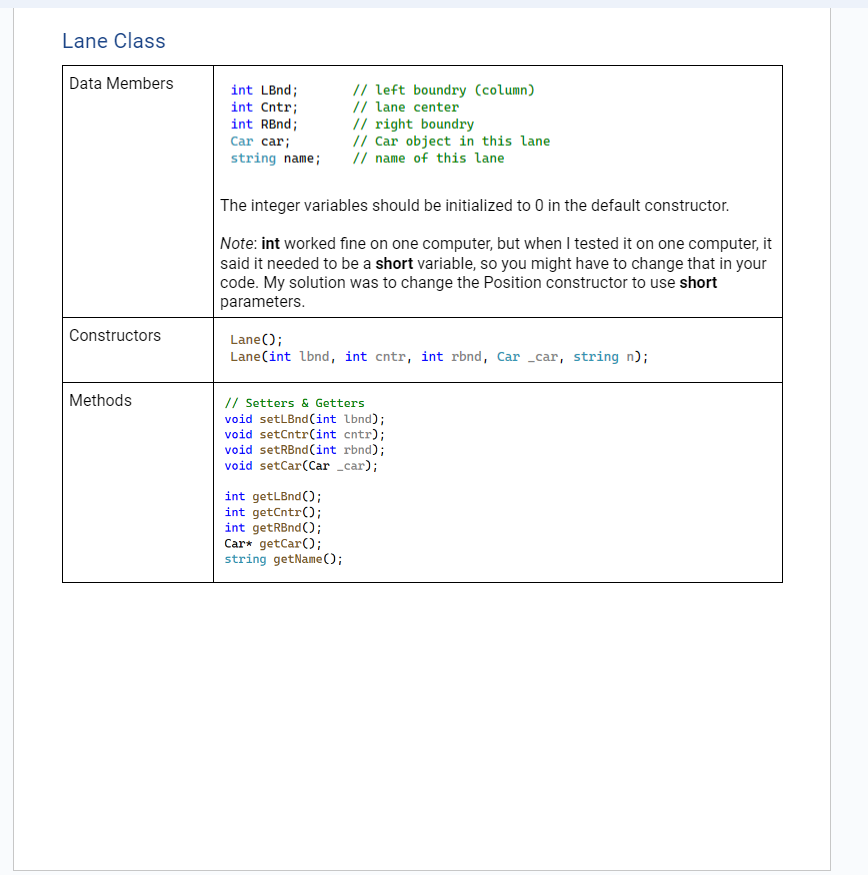 Race Track Project This project will require creating | Chegg.com