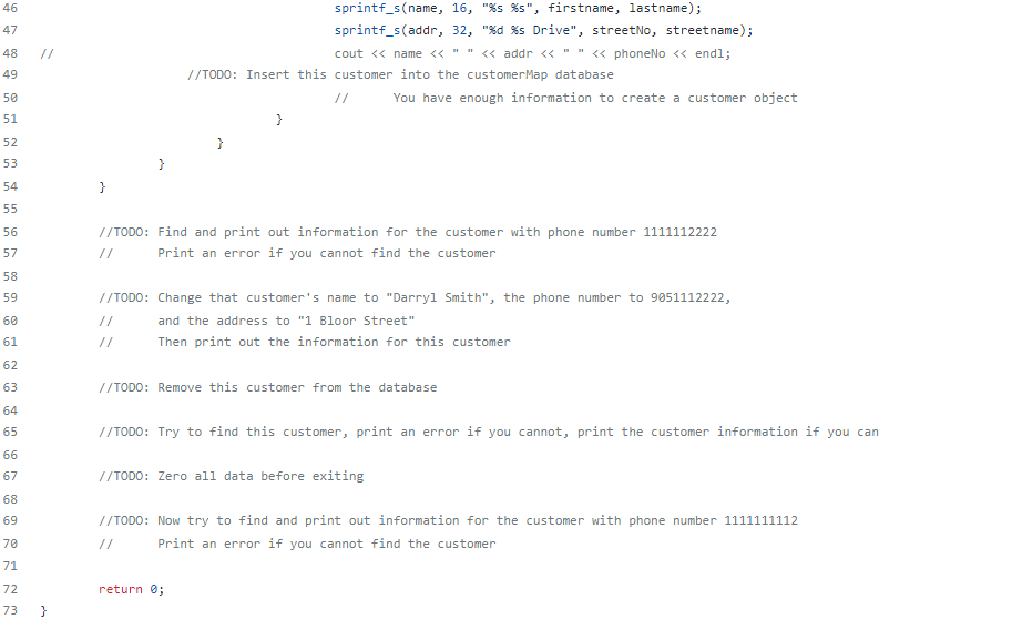 Solved All the code files format are given below: Please | Chegg.com