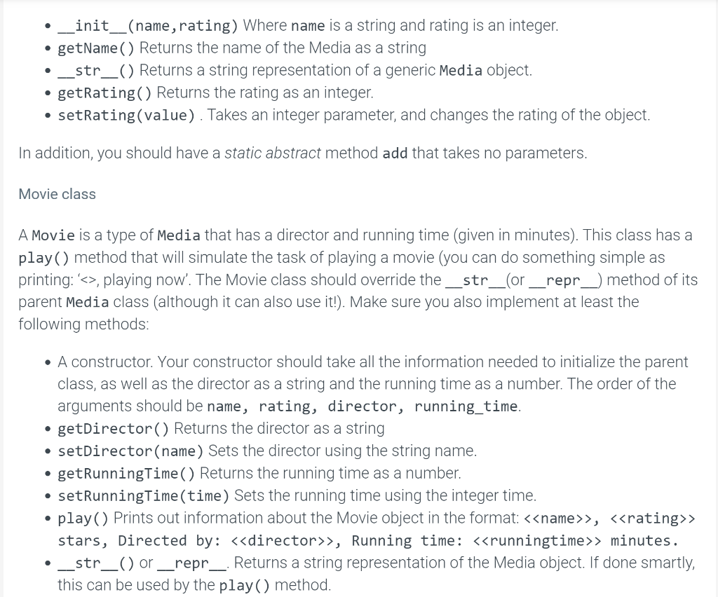 Solved 11.1 Special Methods and Inheritance Purpose: After | Chegg.com
