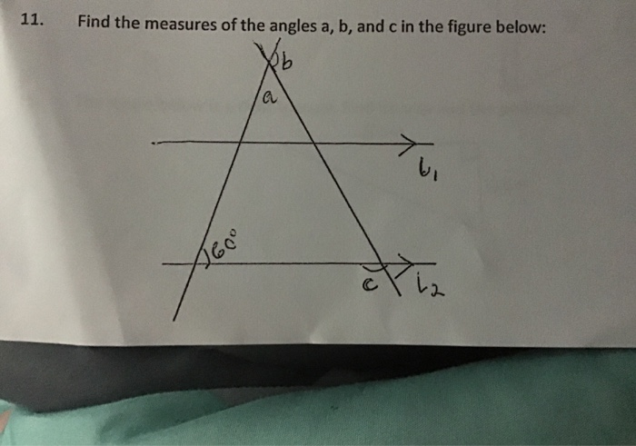 11 Find The Measures Of The Angles A B And C In