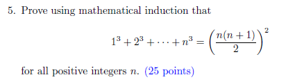 Solved 5. Prove using mathematical induction that | Chegg.com